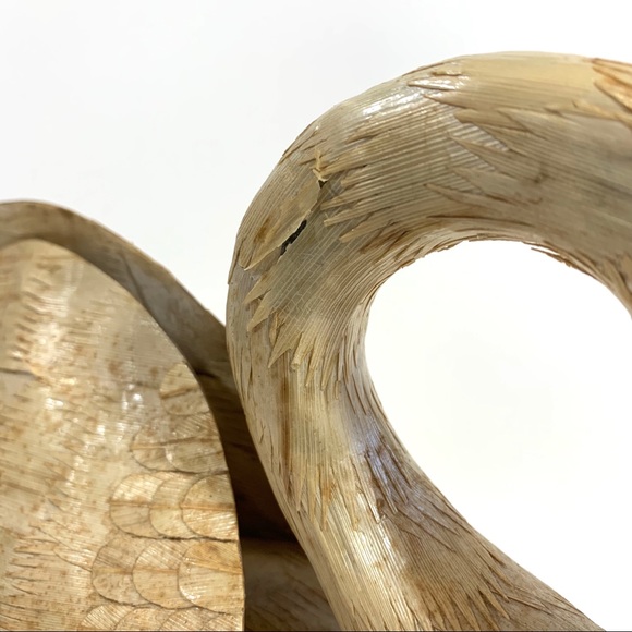 Vintage | Accents | Vintage Straw Reed Handmade Swan Amber Eyes | Poshmark